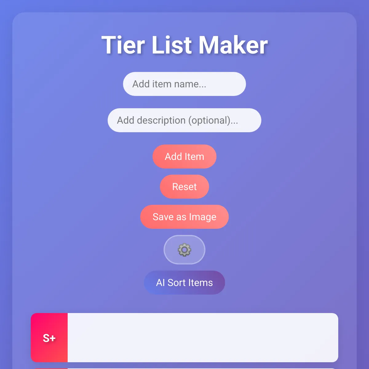 Tier List Maker