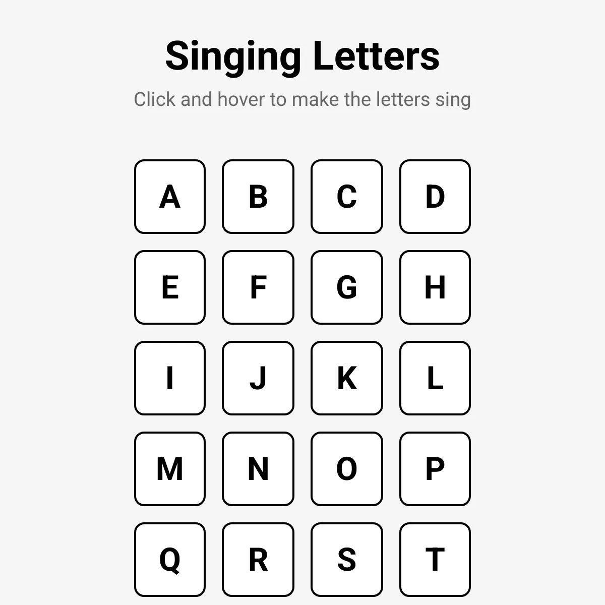 Singing Letters