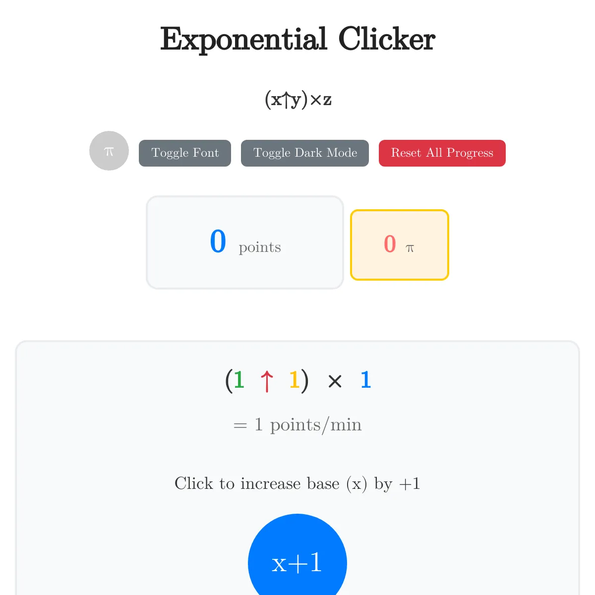 📐 Exponential Clicker 🔢