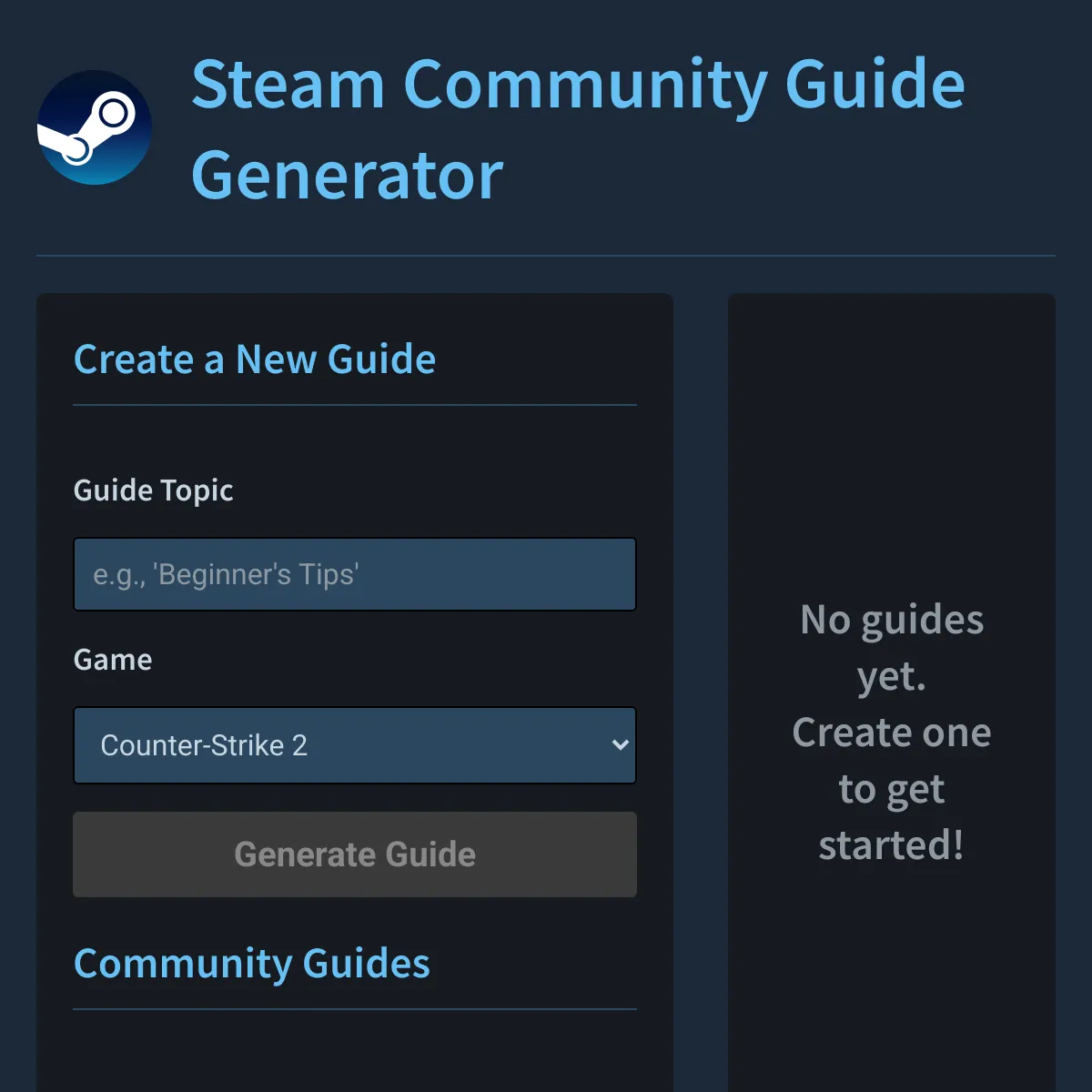 Steam Community Guides