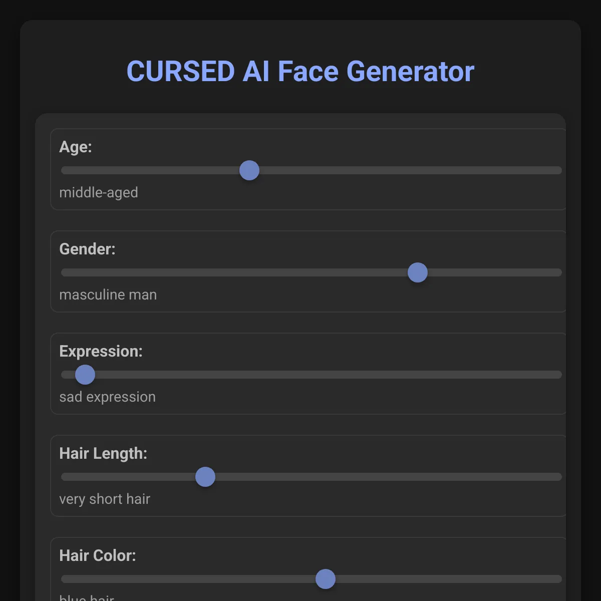 CURSED AI Face Generator