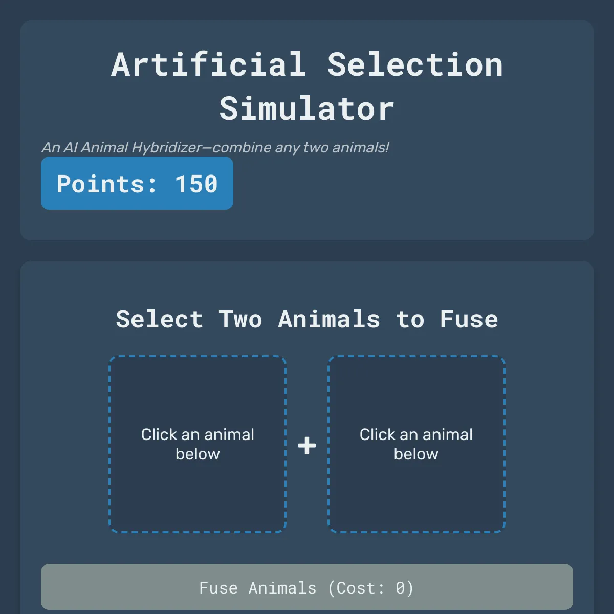 Artificial Selection Simulator