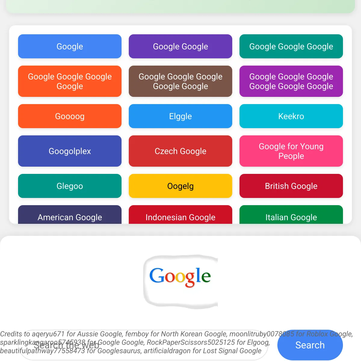 The Google Multiverse