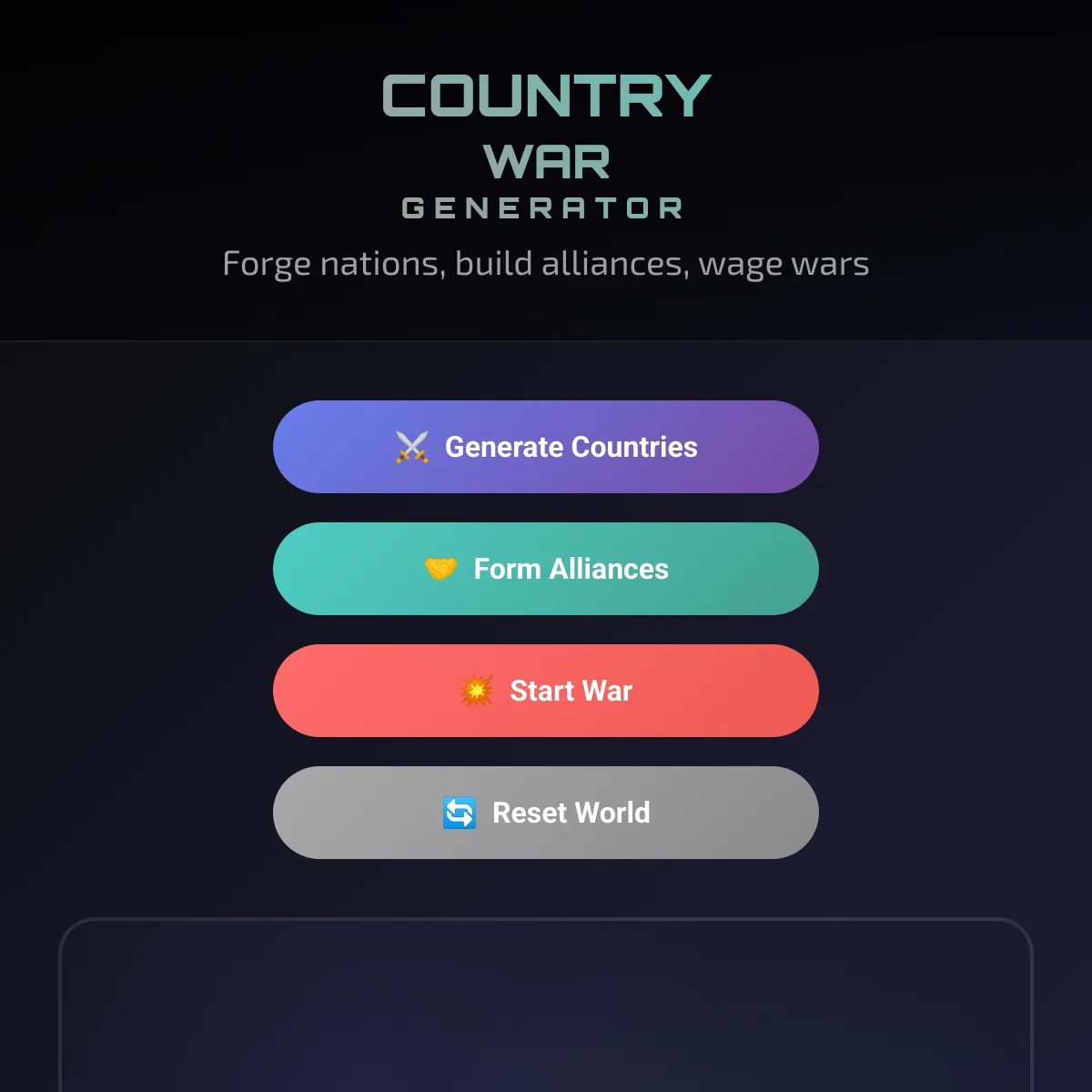 Country War Generator