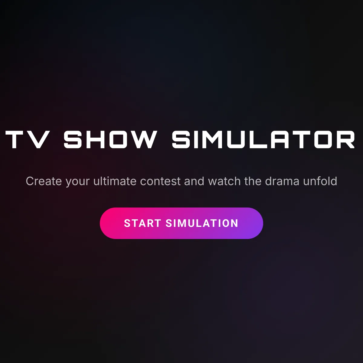 TV Show Simulator - Create & Watch Your Contest