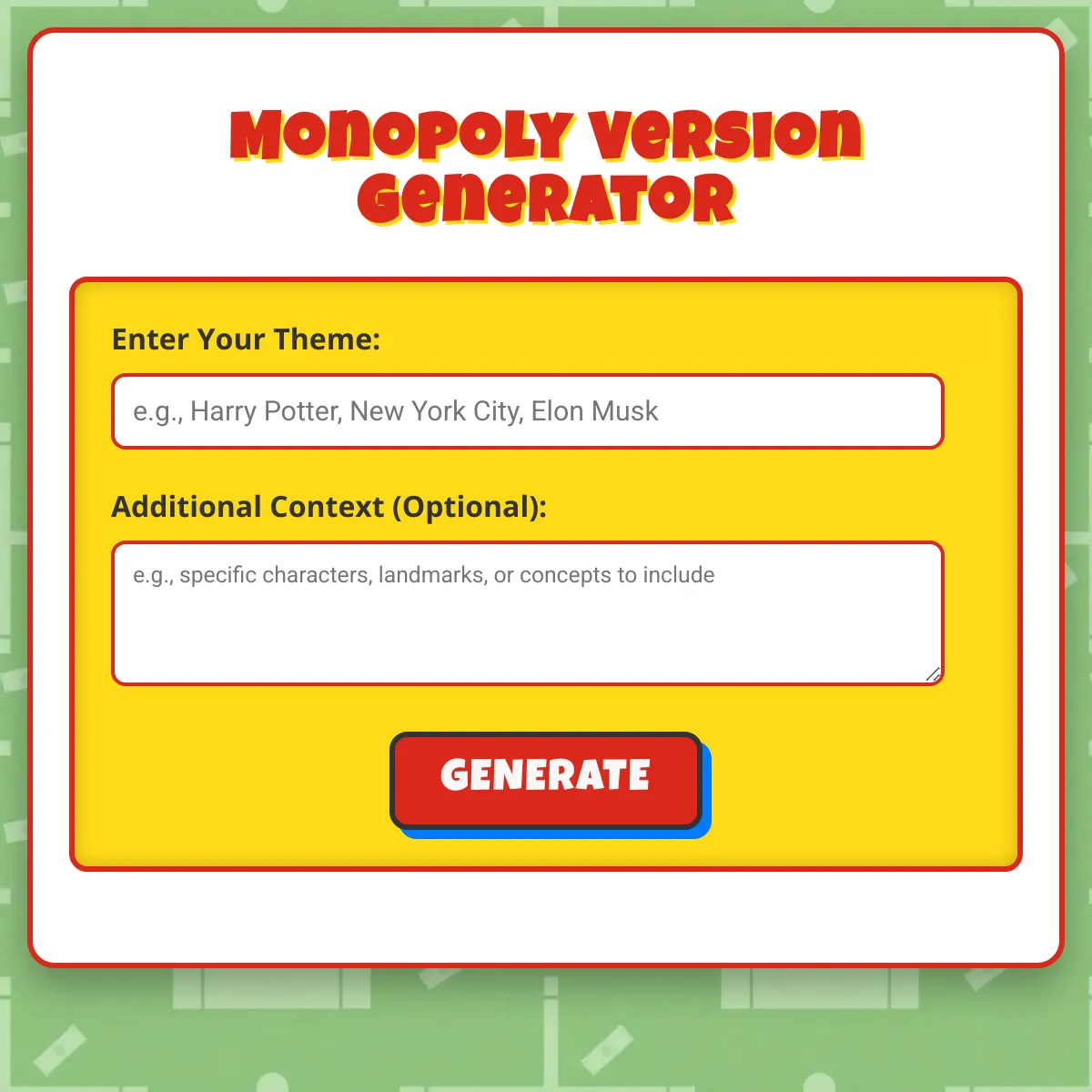 Monopoly Version Generator
