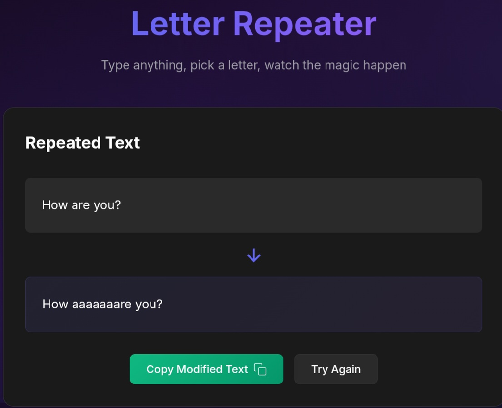 Letter Repeater - Transform Your Text