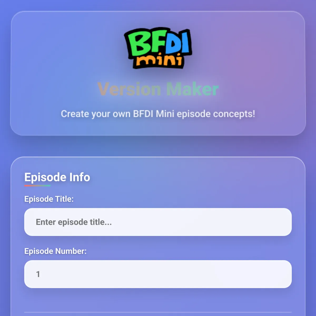 BFDI Mini Version Maker