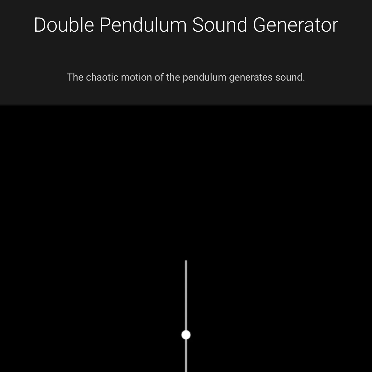 Double Pendulum Sound Generator