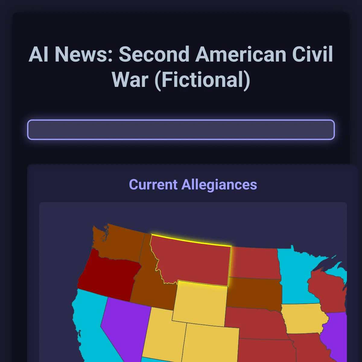 Second american civil war Simulation