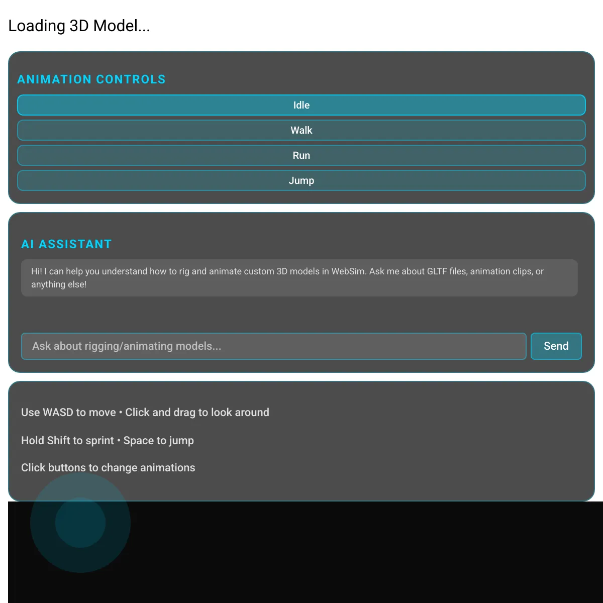 3D Model Animation - WebSim