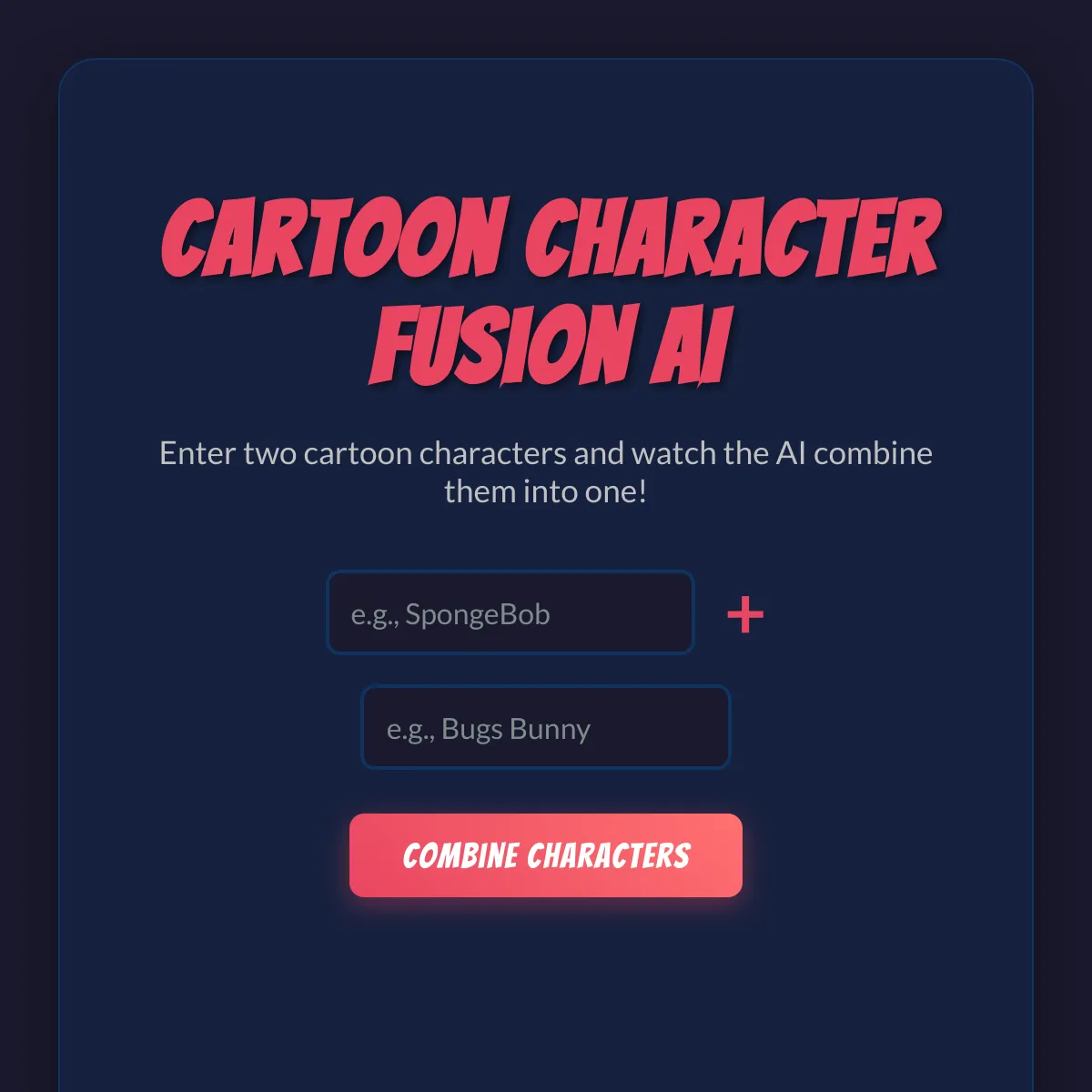 Cartoon Character Fusion