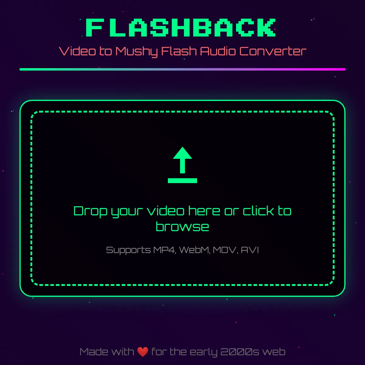 FlashBack Converter - Video to Mushy Flash Audio