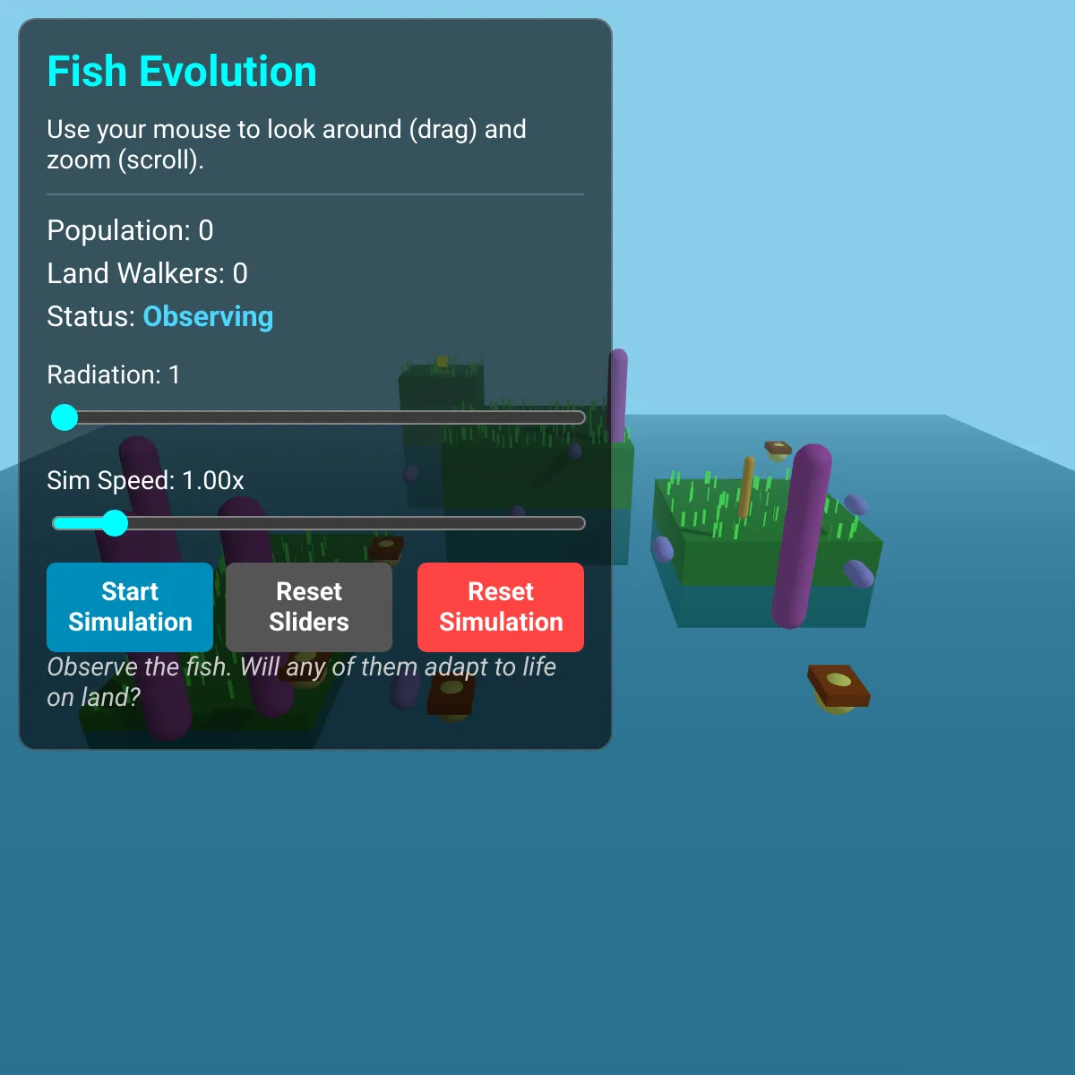 Fish Evolution Simulation