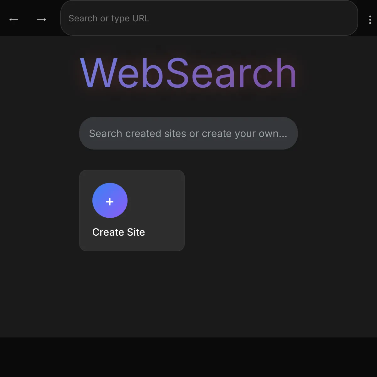 WebSearch - the mini internet inside your browser