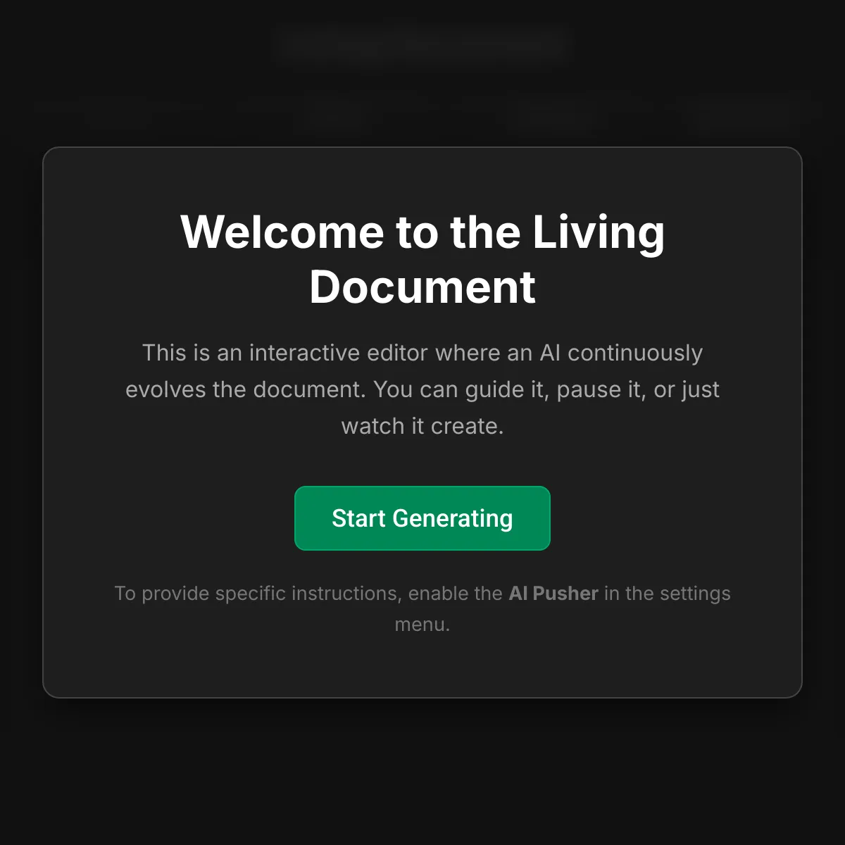 Living document