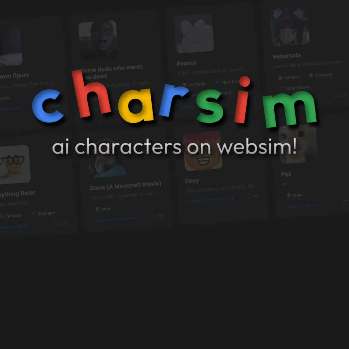 Charsim - AI Characters on Websim!