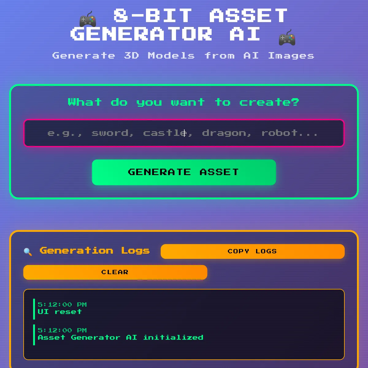 8-Bit Asset Generator AI