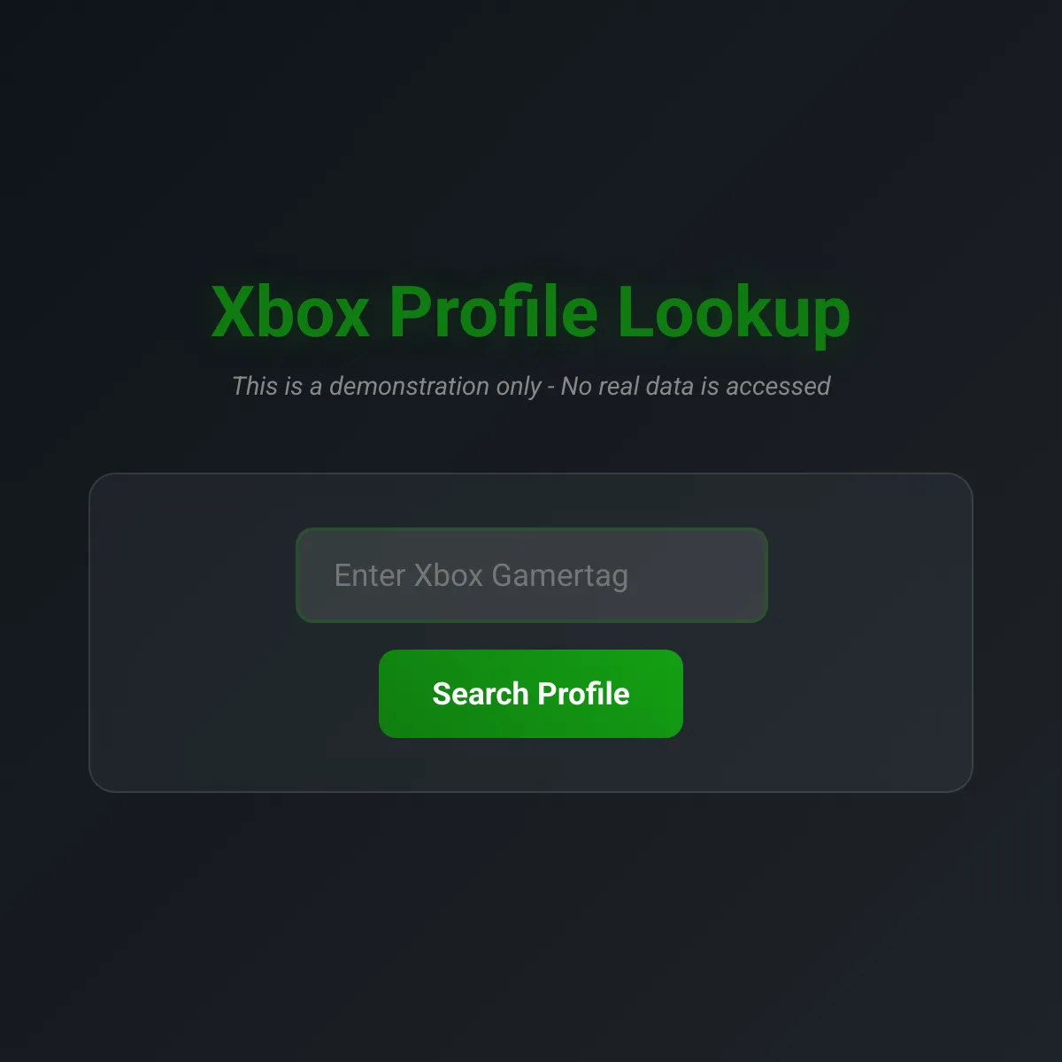 Xbox Profile Lookup