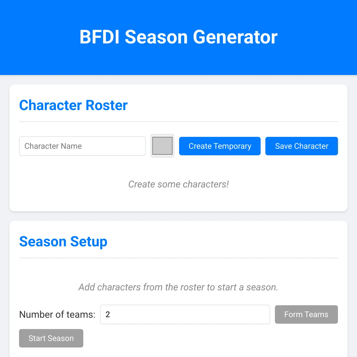 BFDI Season Generator