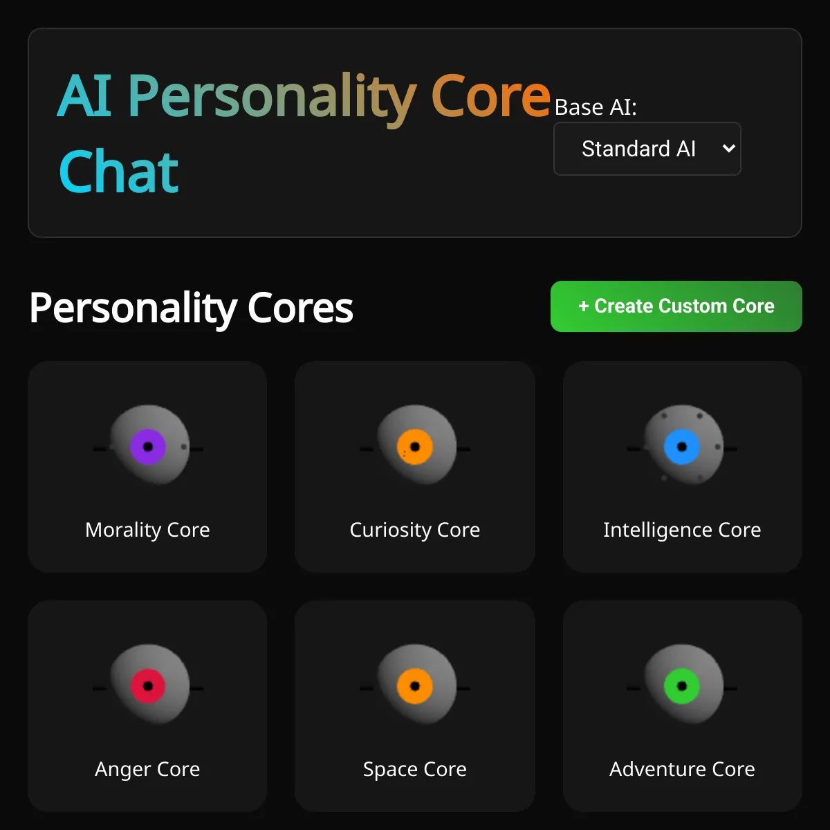 AI Personality Core Chat