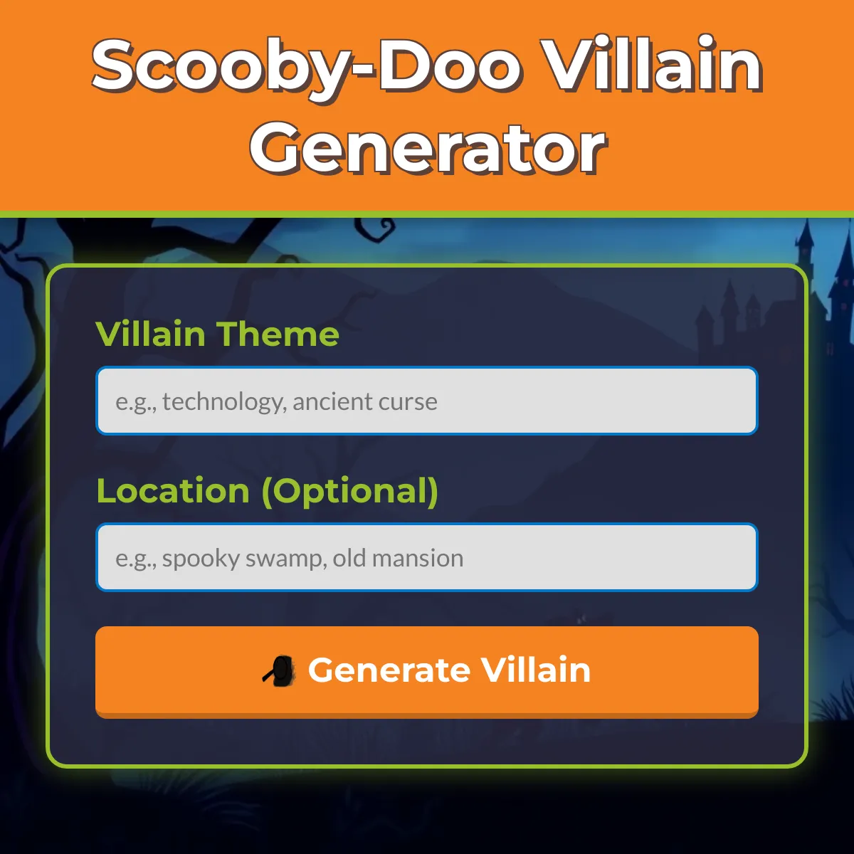 Scooby-Doo Villain Generator