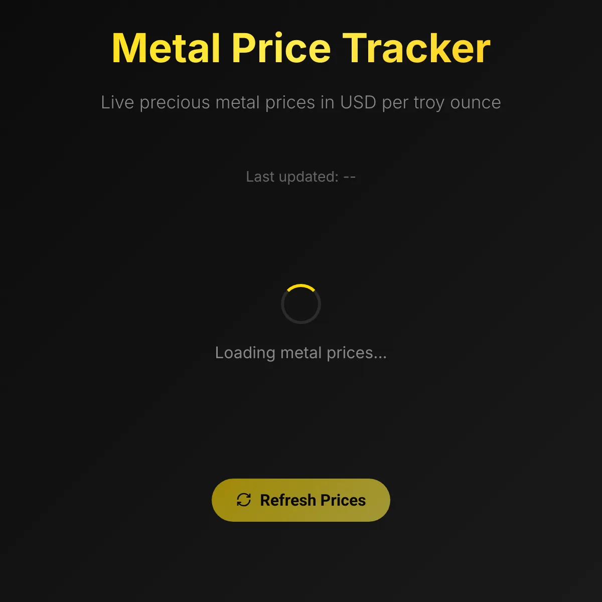 Metal Price Tracker