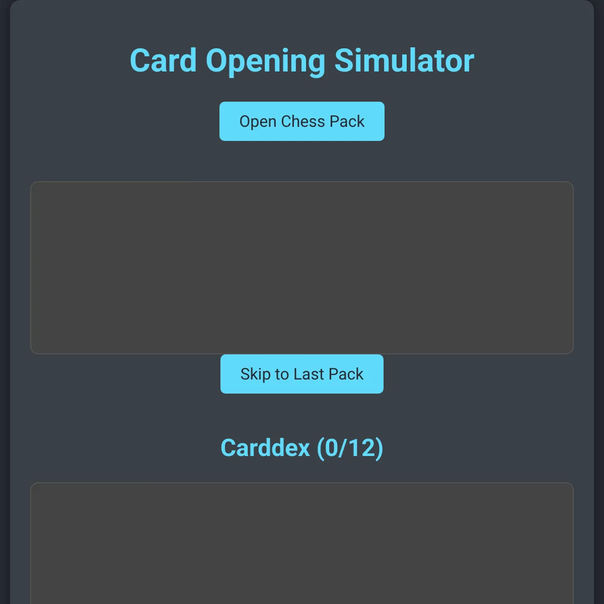Card Opening Simulator
