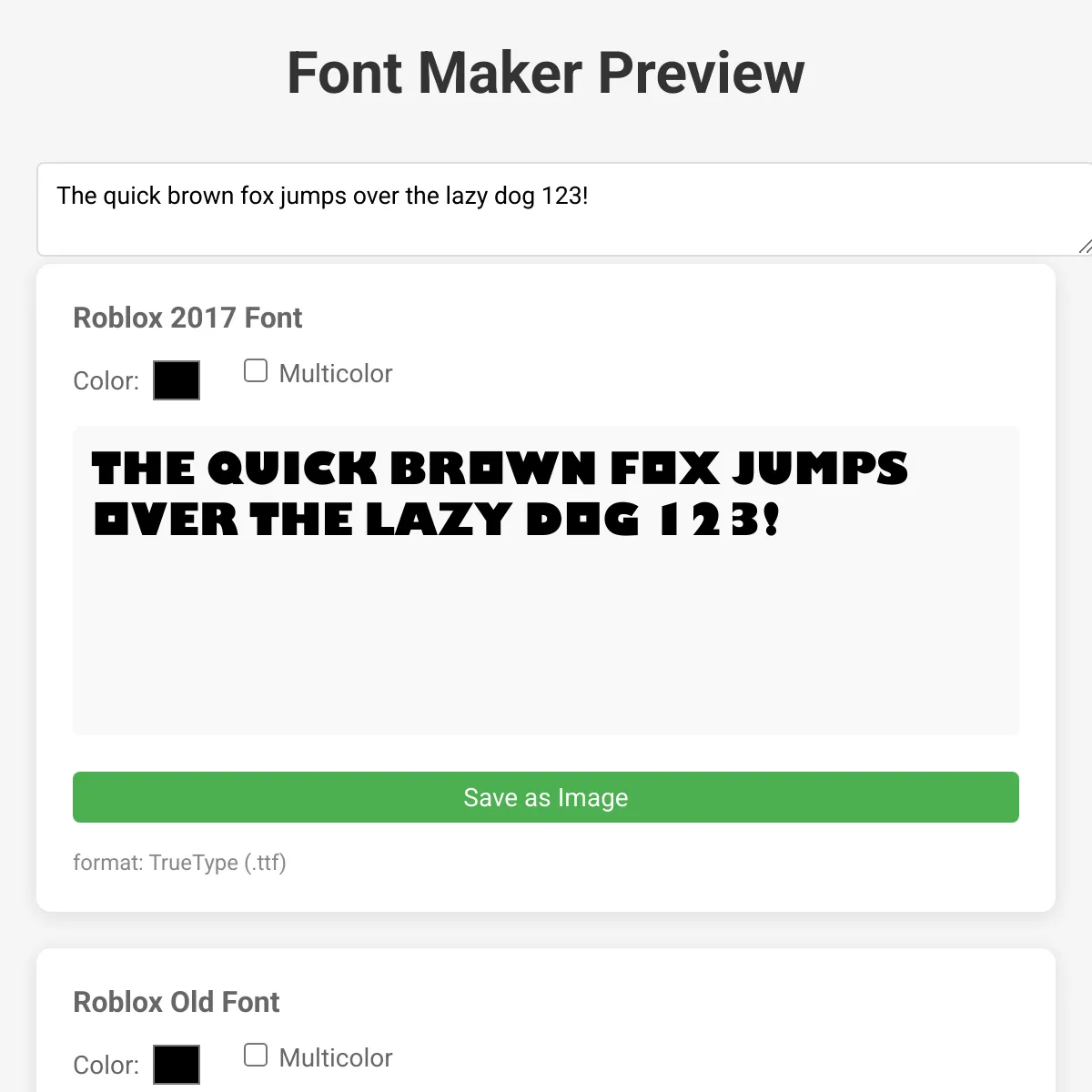 Font Maker Preview