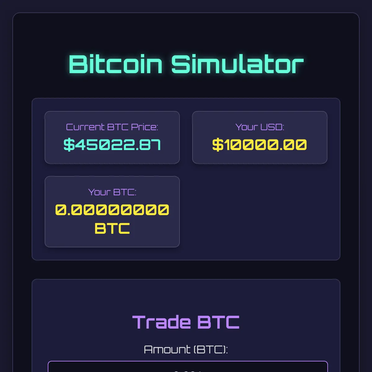 Bitcoin Simulator