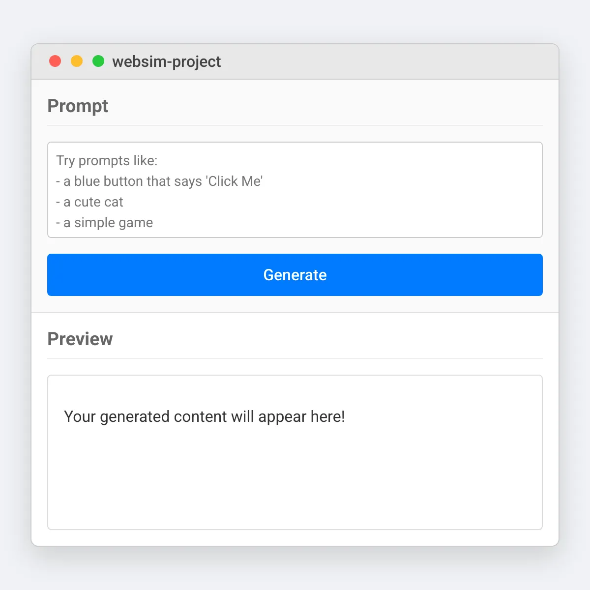 WebSim in WebSim