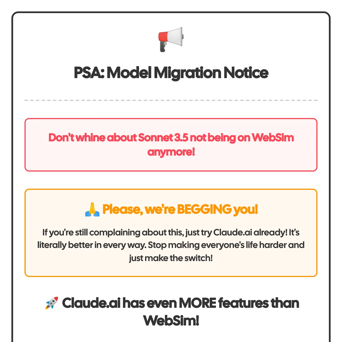 Model Migration PSA
