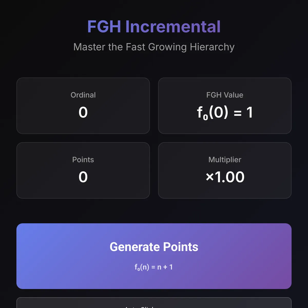 FGH Incremental - Fast Growing Hierarchy