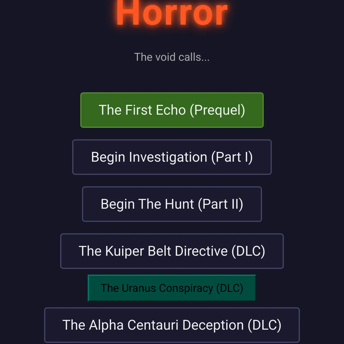 Solar System Horror
