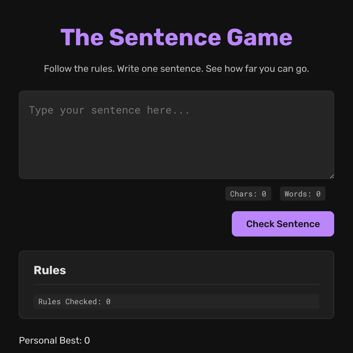 The Sentence Game