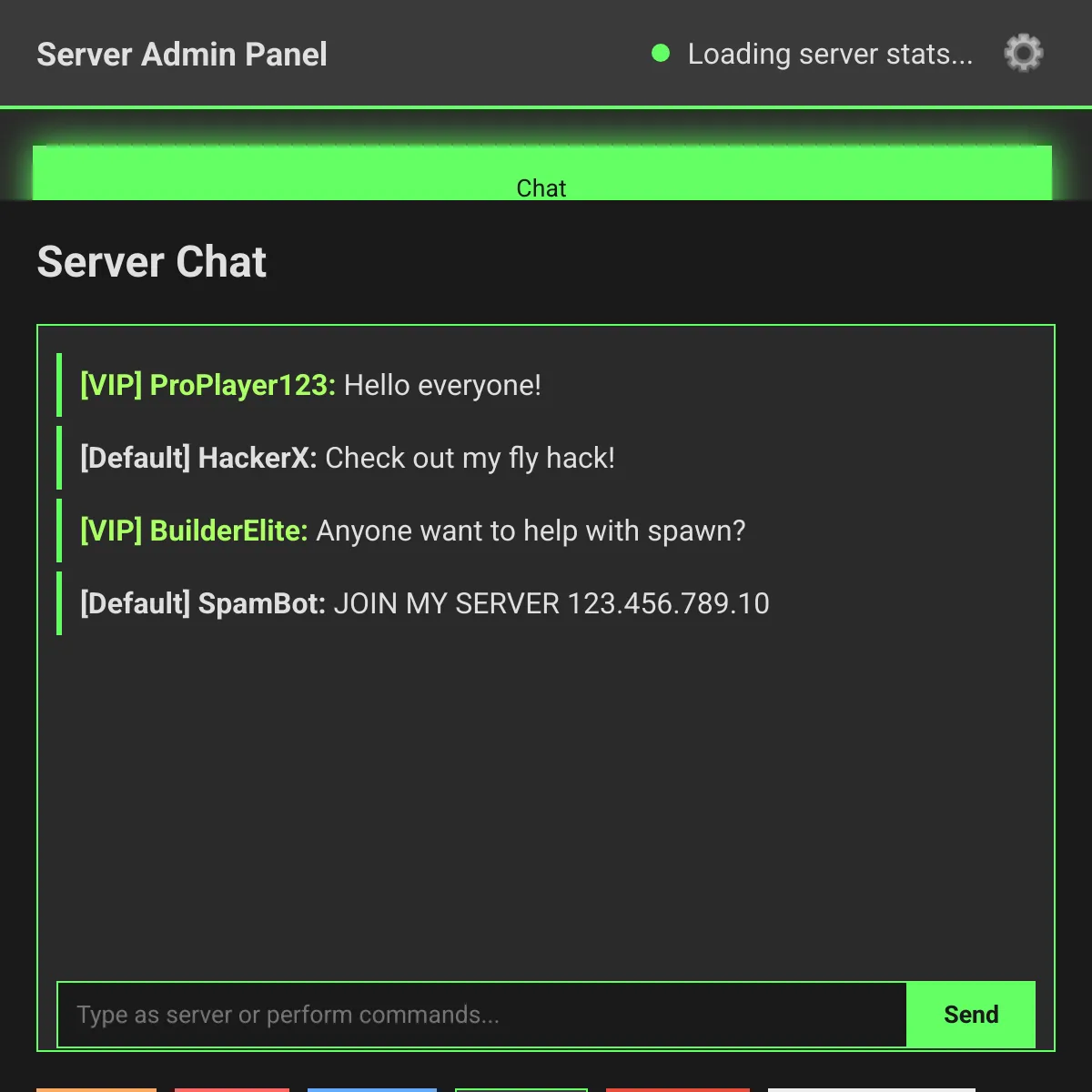 Minecraft Admin Simulator