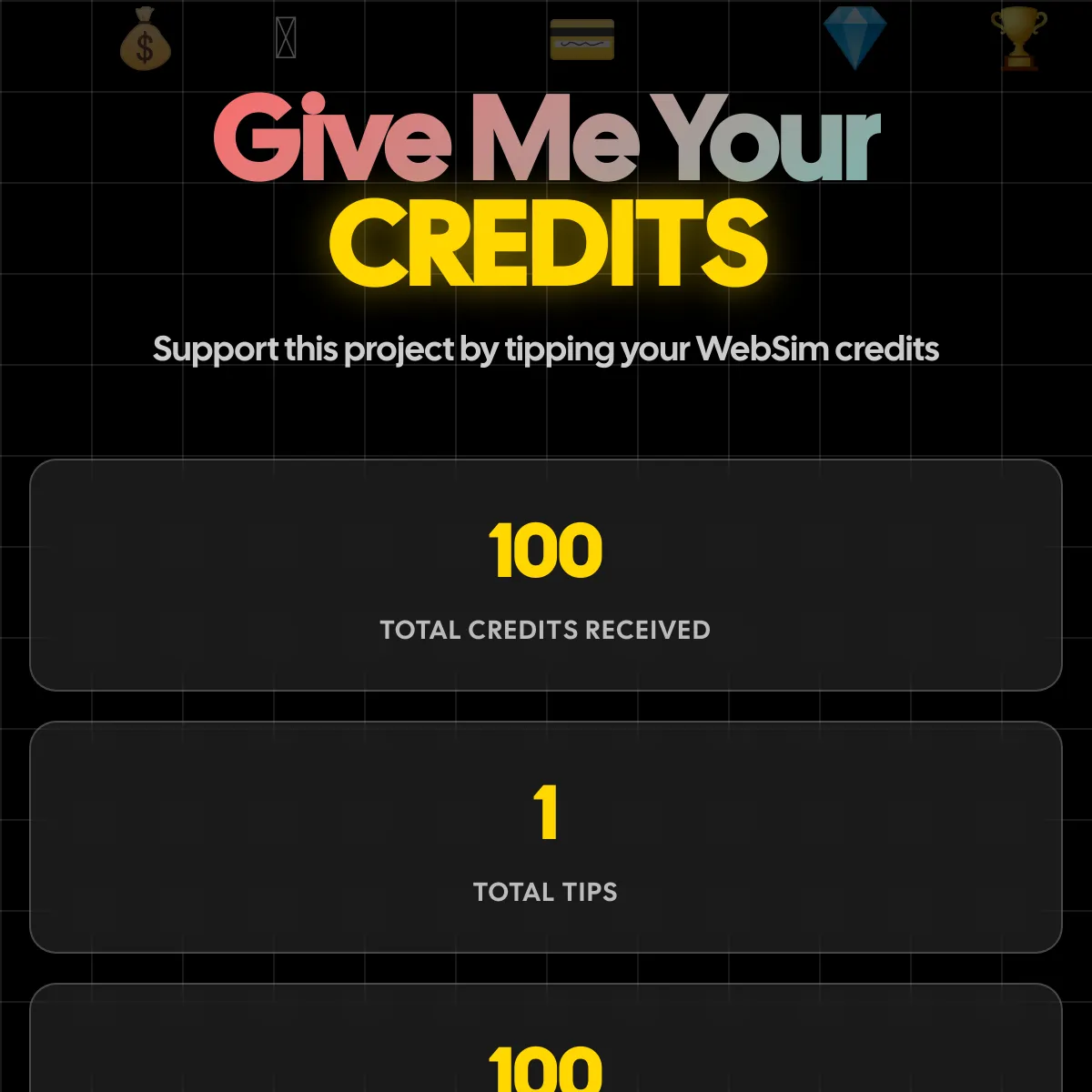 Give Me Your Credits