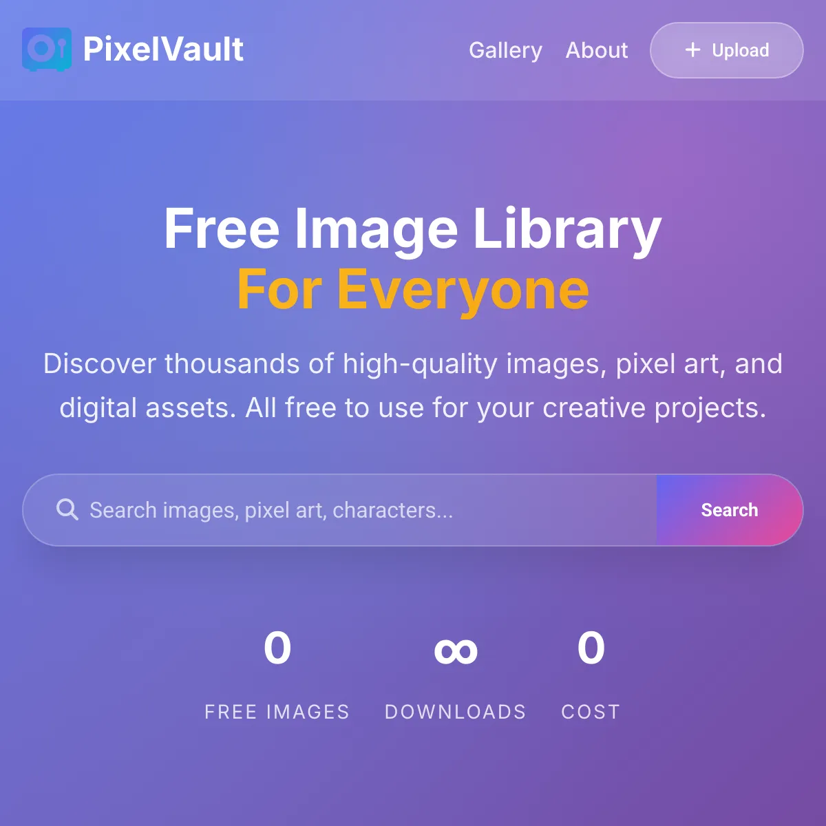 PixelVault - Free Image Library