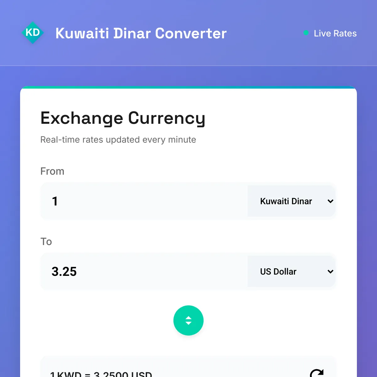 Kuwaiti Dinar Converter - Premium Currency Exchange