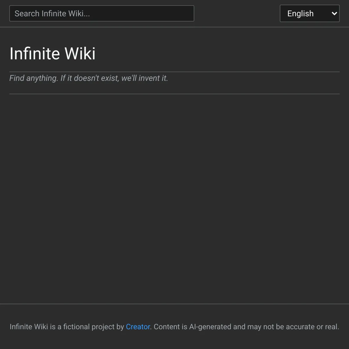 Infinite Wiki