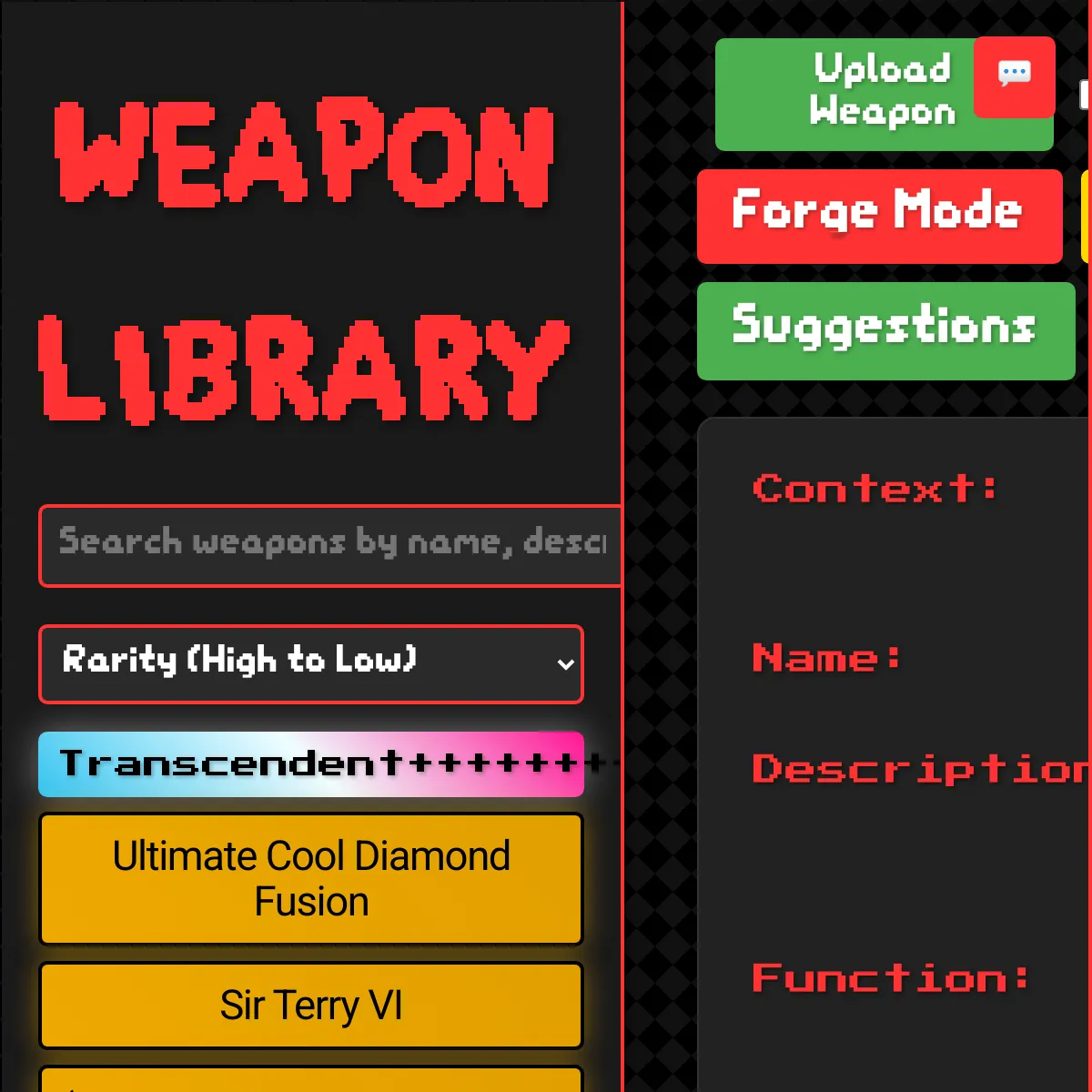 Weapon Library