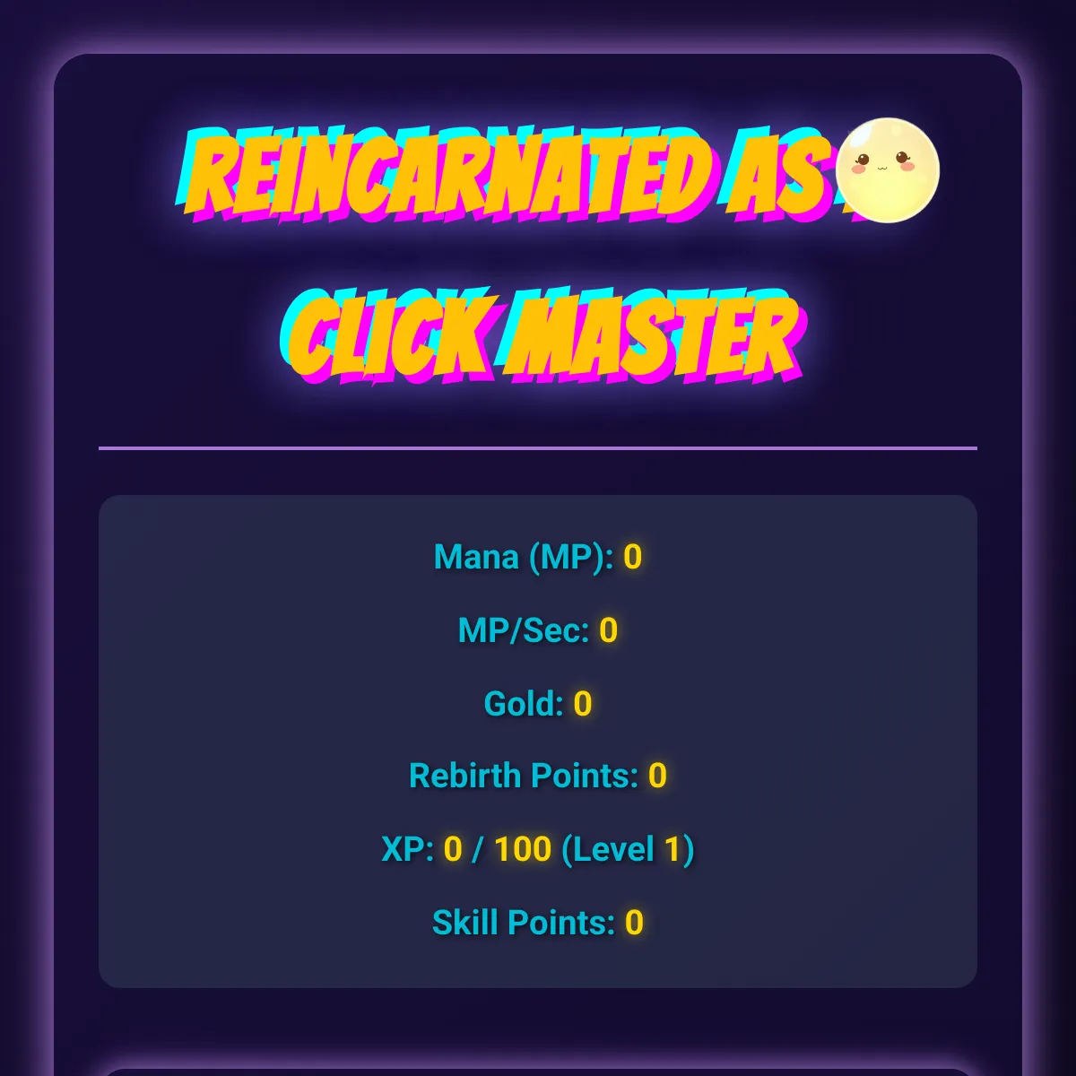 Reincarnated As A Click Master