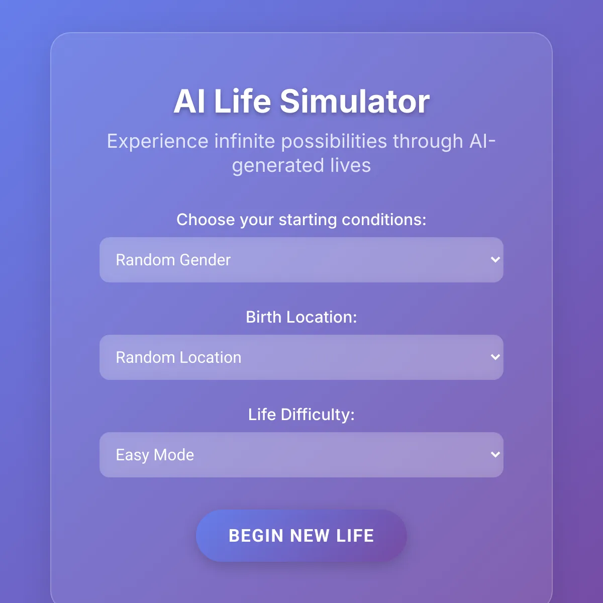 AI Life Simulator