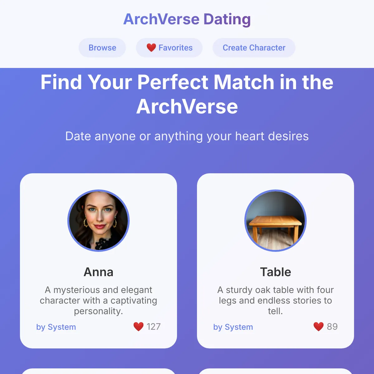ArchVerse Dating Simulator