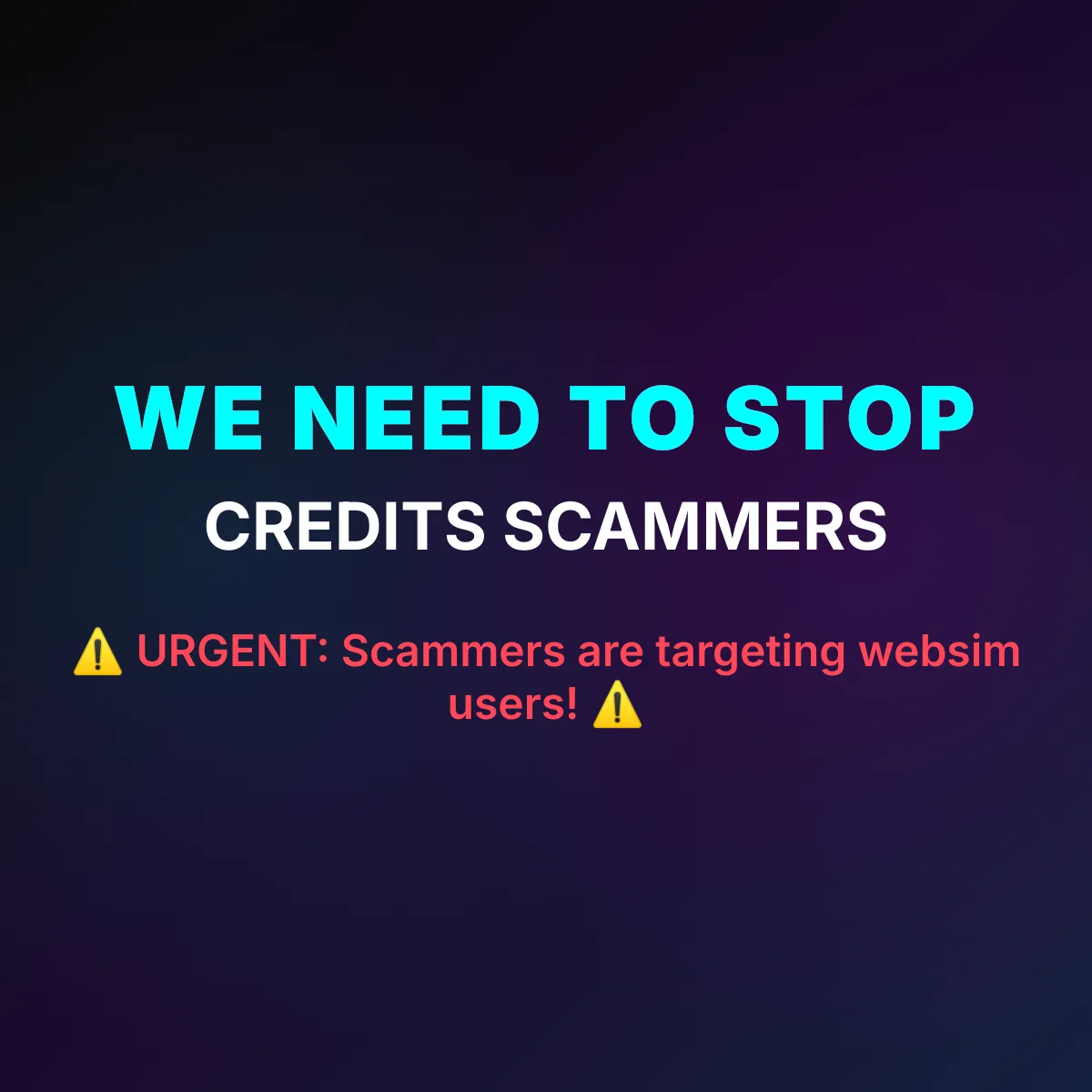 STOP Credits Scammers NOW!