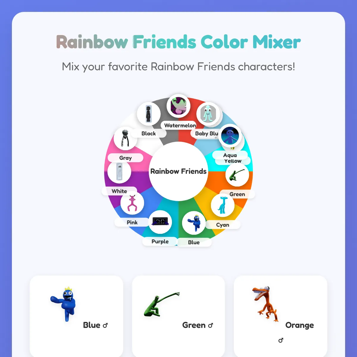 Rainbow Friends Color Mixer