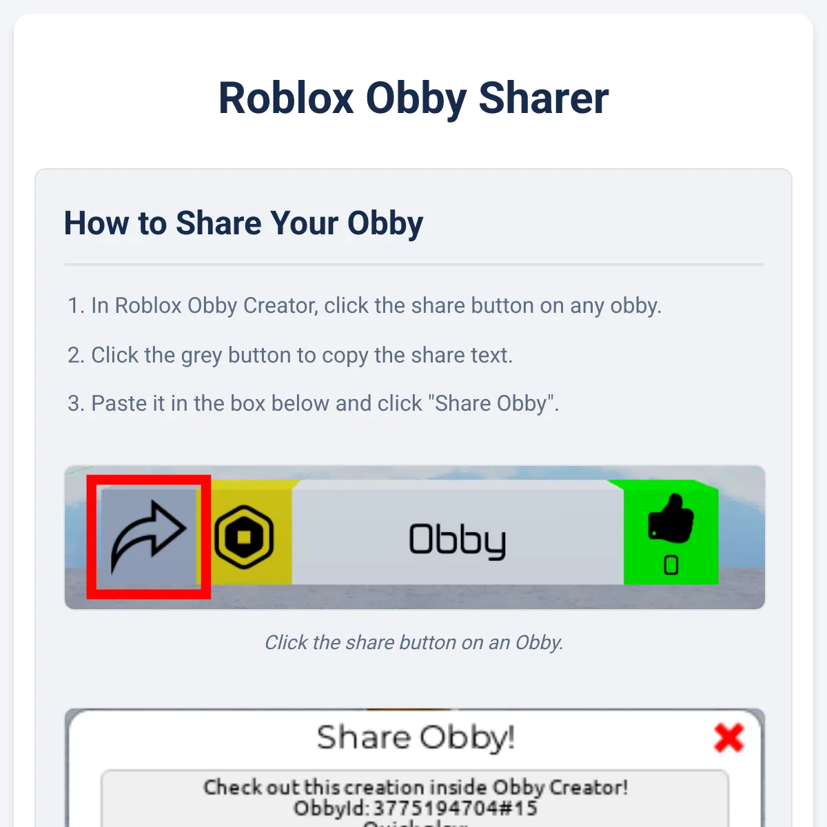 roblox obby creator obby sharing