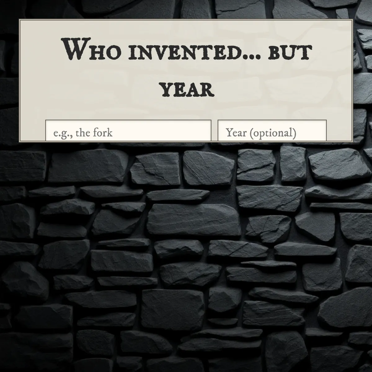 Who Invented... but year