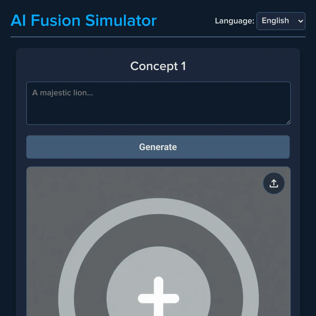 AI Fusion Simulator with Image Upload