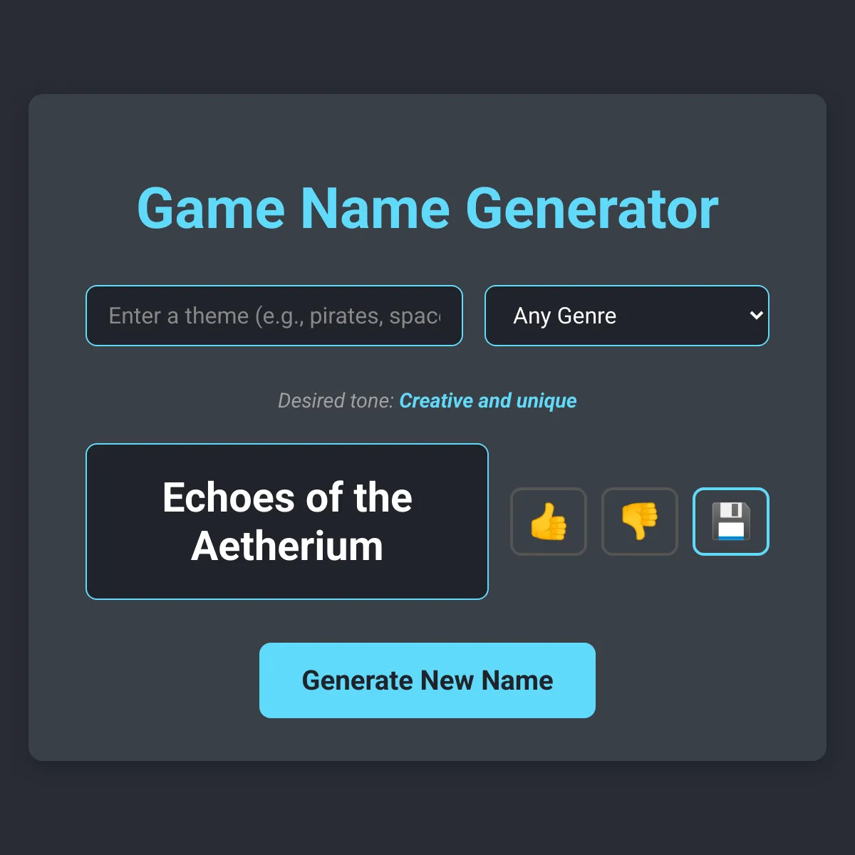 Game Name Generator